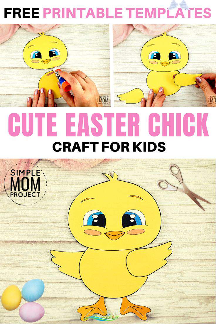 FREE PRINTABLE Template to Build an Easter Chick Craft for Kids ...
