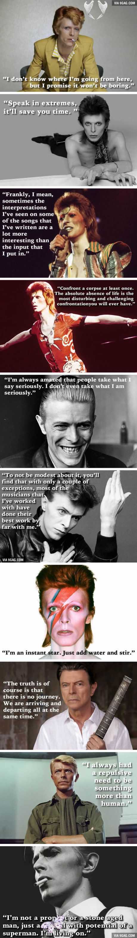 Top 10 David Bowie Quotes. RIP The Legend.